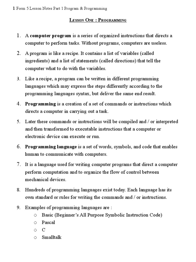 Chapter 5: PROGRAMMING | Download Free PDF | Assembly Language ...