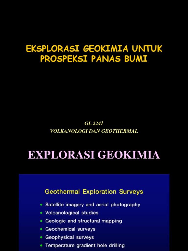 Eksplorasi Geokimia Untuk Prospeksi Panas Bumi | PDF