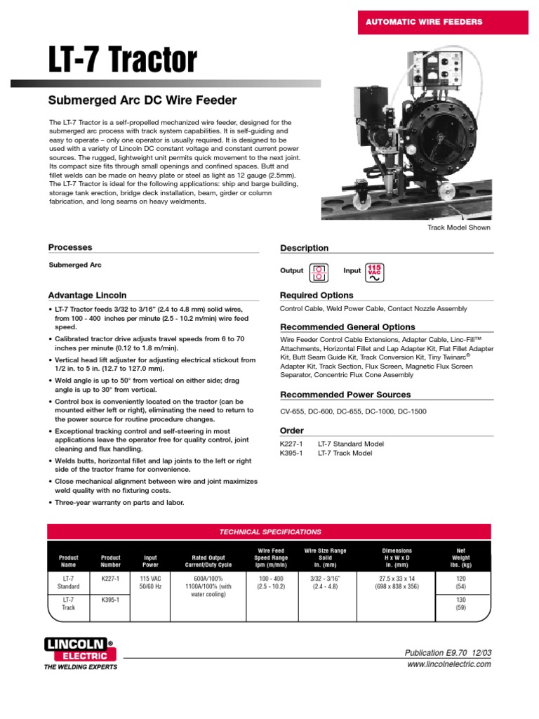 LT 7 Tractor | Tractor | Welding | Free 30-day Trial | Scribd