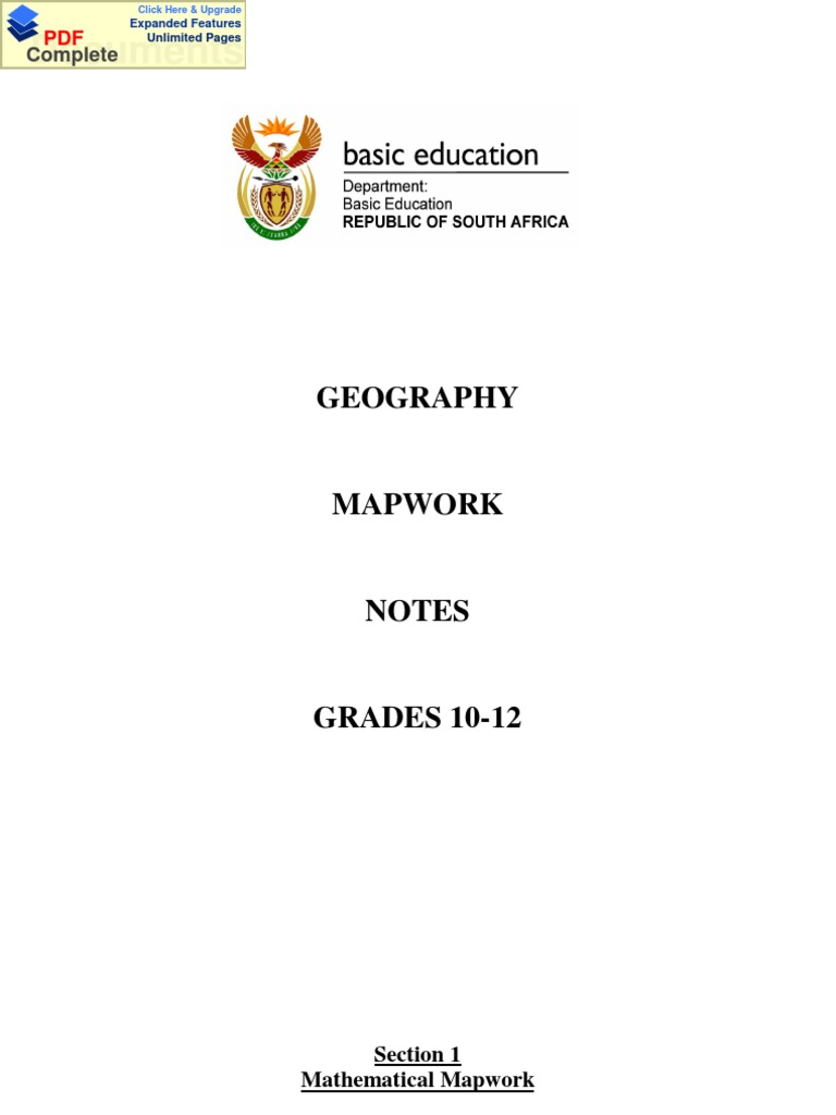 Geography Mapwork Notes Final | PDF | Compass | Geographic Information ...