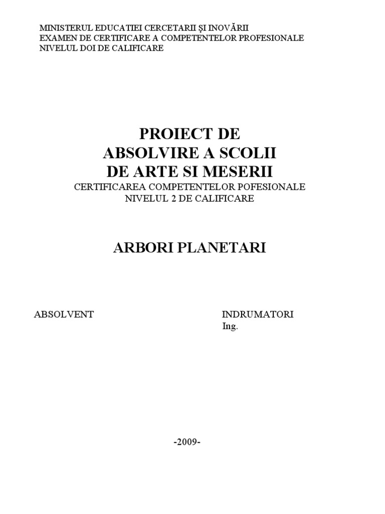 Arbori Planetari | PDF