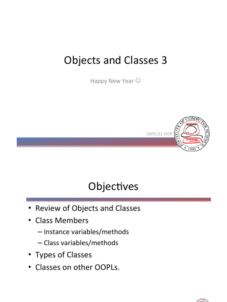 Lecture 9 Objects and Classes 3 | PDF | Method (Computer Programming ...