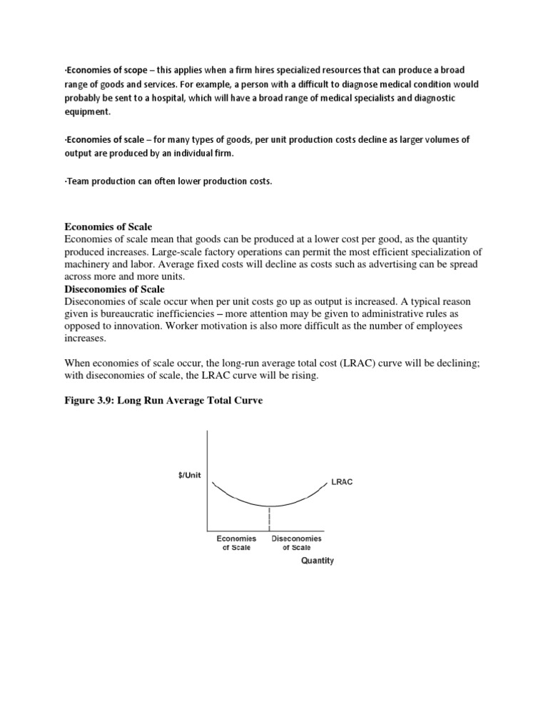 Economies of Scale and Scope Explained | PDF