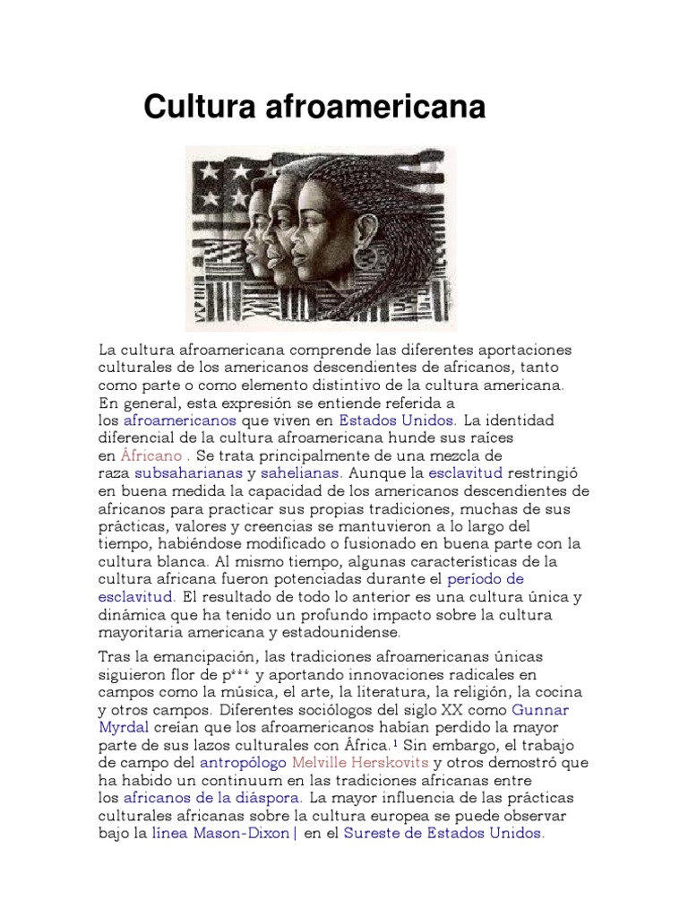 Cultura y Tradiciones Afroamericanas | PDF | Etnicidad | La teoría crítica