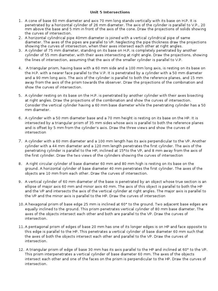 Ed - Unit 4 Intersections | PDF | Cartesian Coordinate System ...