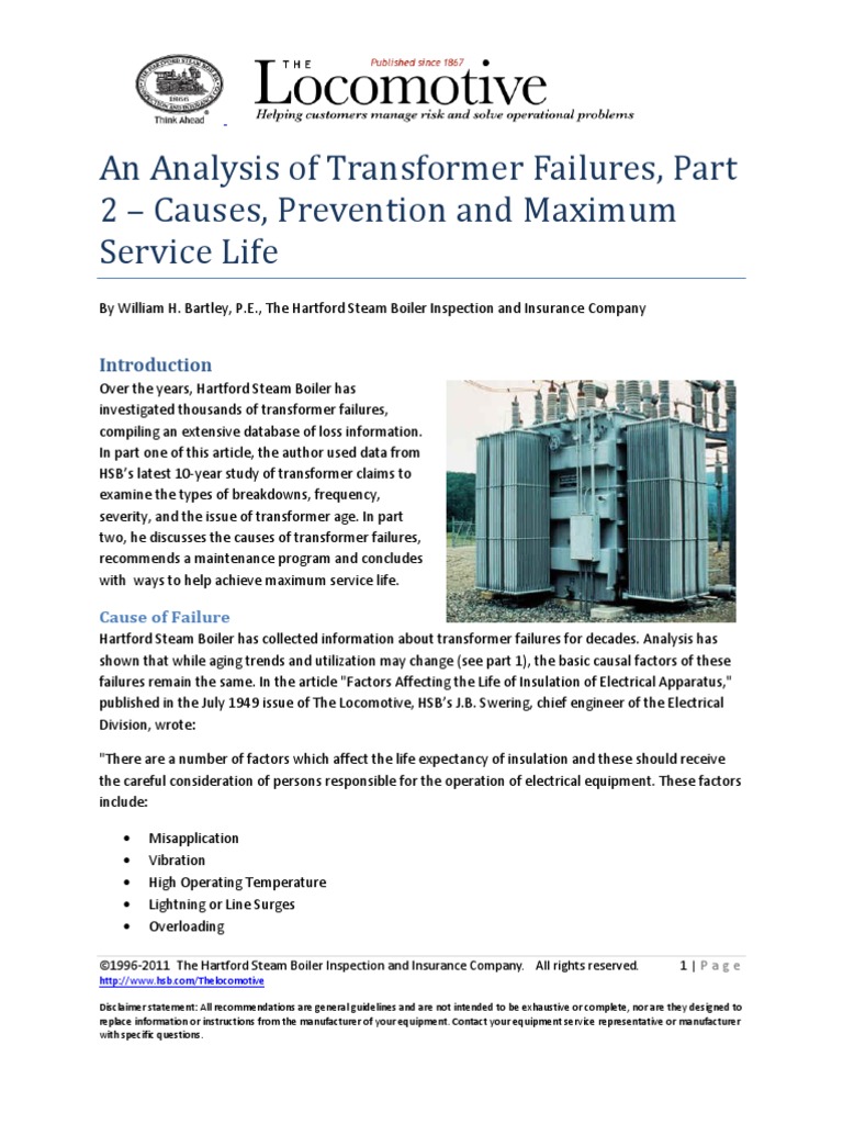 An Analysis of Transformer Failures, Part 2 | PDF | Transformer ... An Analysis of Transformer Failures, Part 2 | PDF | Transformer ...