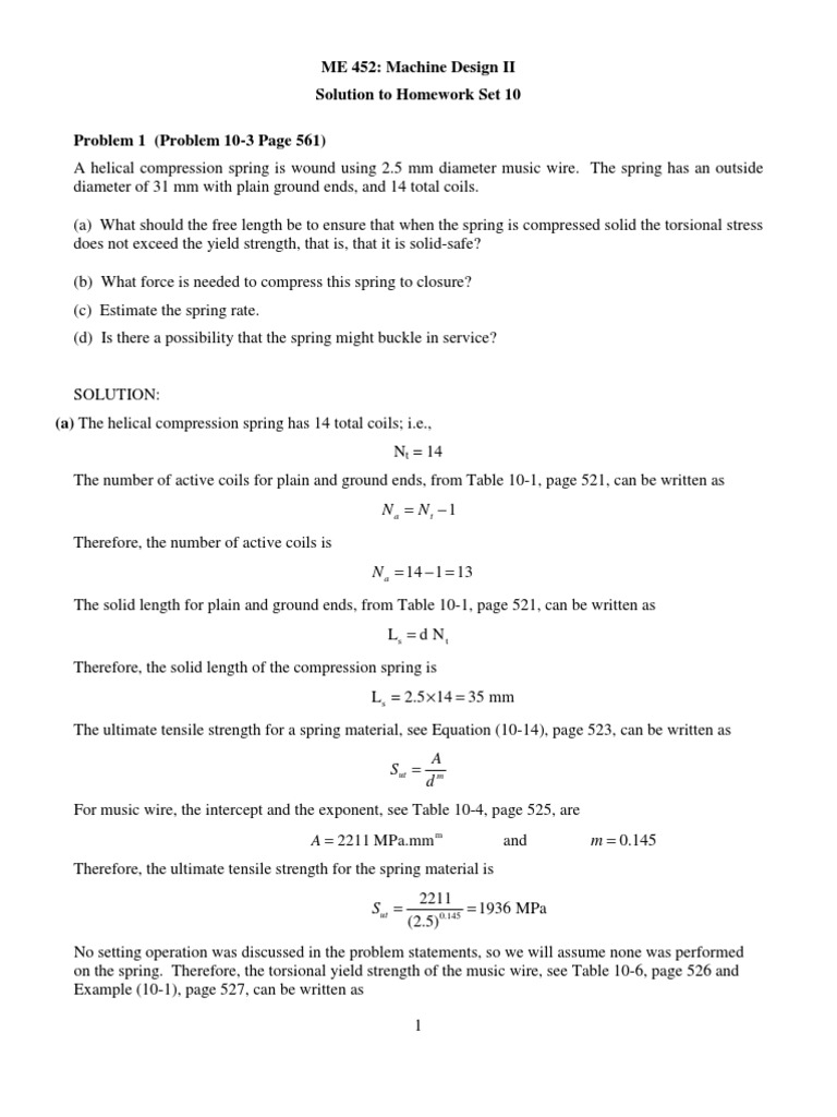 Helical Spring | PDF | Ultimate Tensile Strength | Strength Of Materials