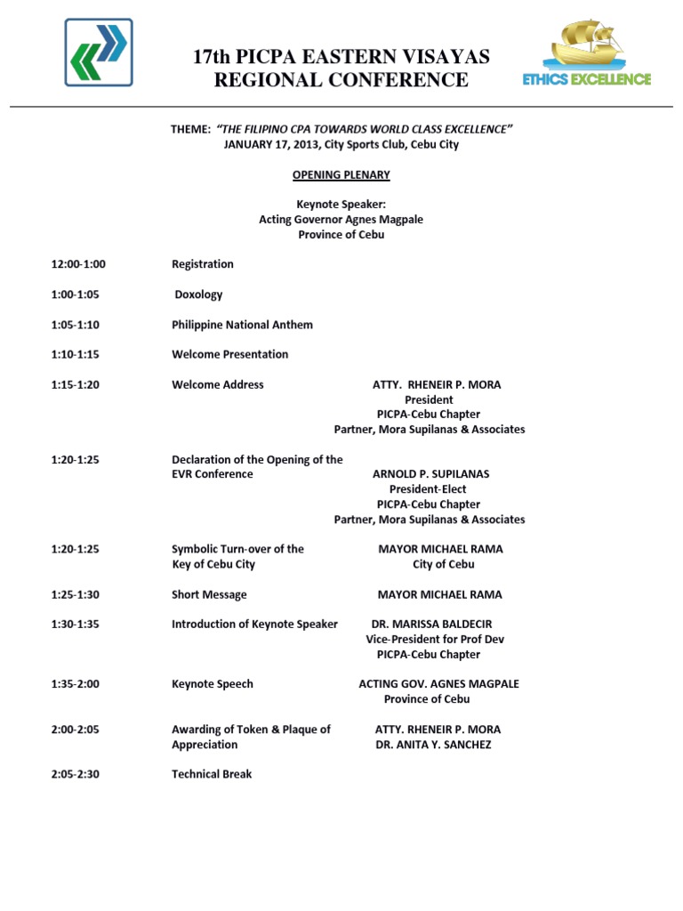 Picpa Program | PDF | Accounting | Service Industries