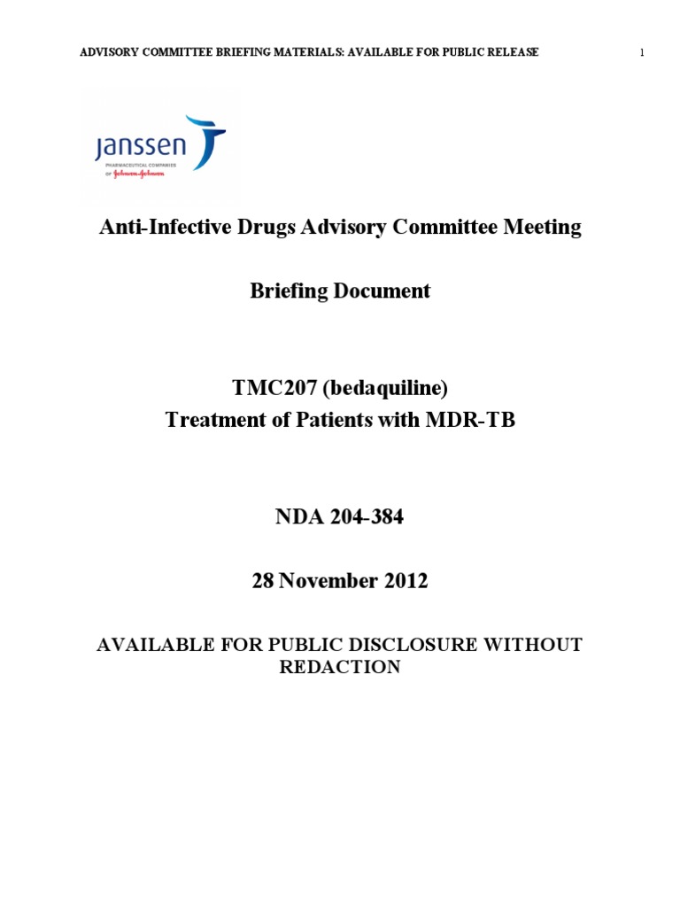 Anti-Infectives Drug Advisory Committee Meeting | PDF | Clinical Trial ...
