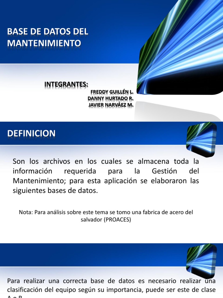 Mantenimiento Base de Datos | PDF | Bases de datos | Tabla (base de datos)