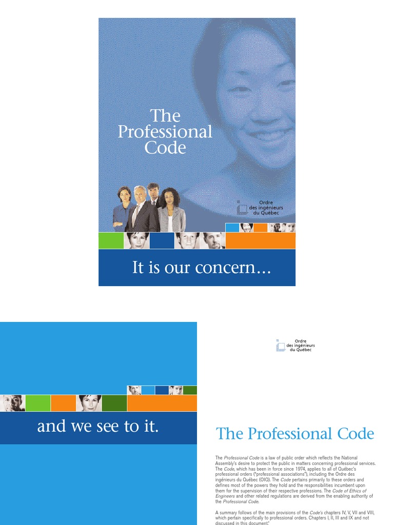 Professional Code For Engineers | PDF | Profession | Board Of Directors
