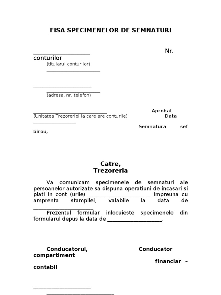 Specimen Trezorerie | PDF