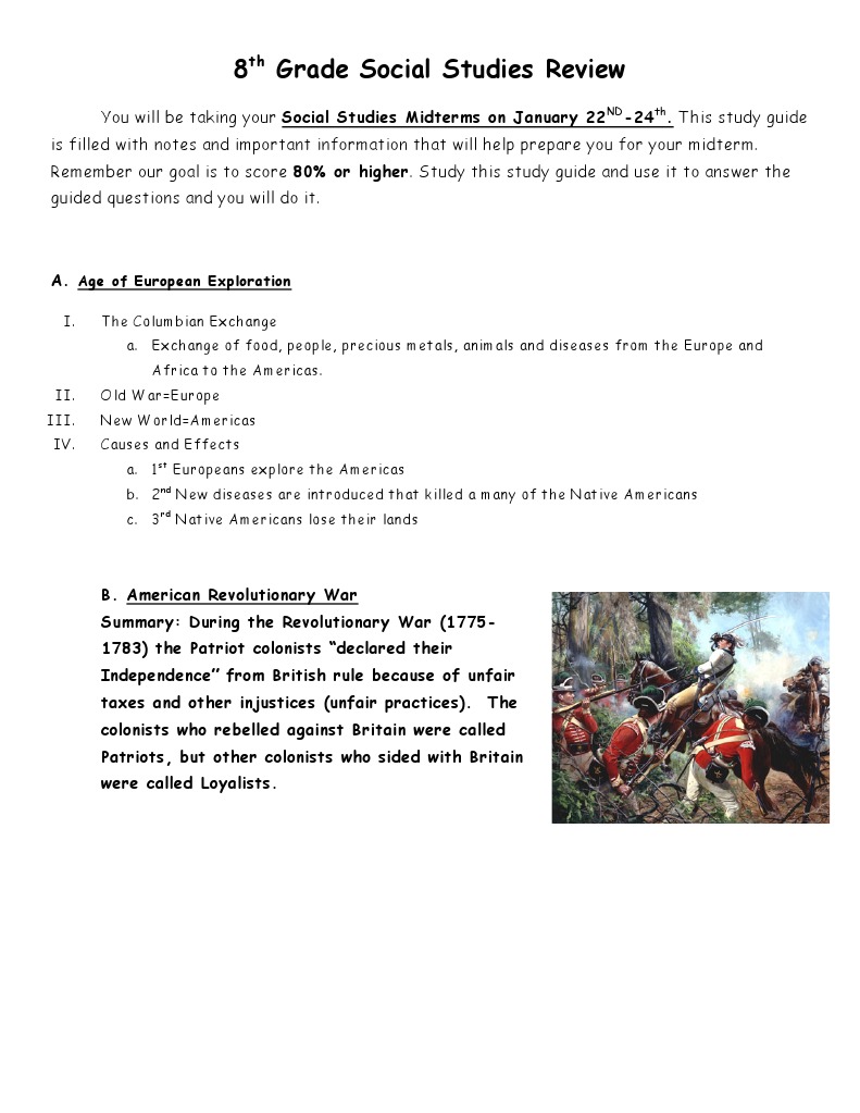 8th Grade Social Studies Midterm Review | PDF | American Civil War ...