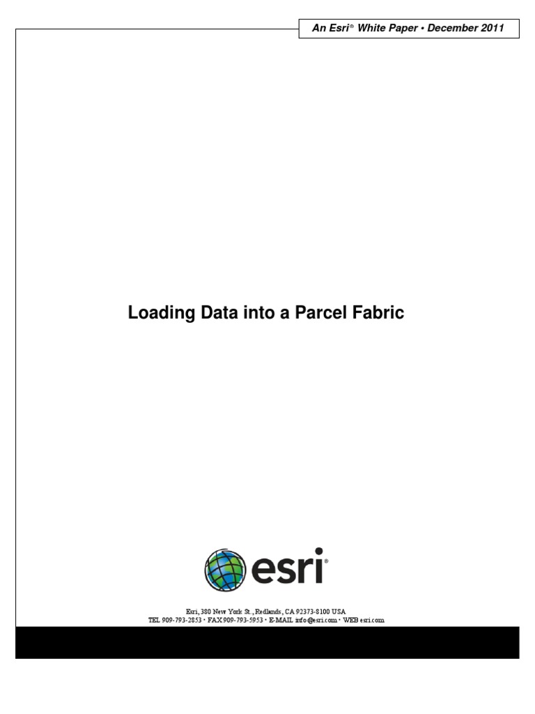 Loading Data Parcel Fabric | PDF | Arc Gis | Esri