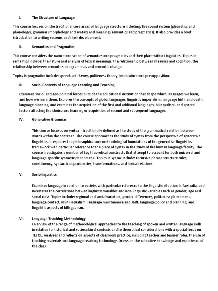 The Structure of Language | PDF | Linguistics | Syntax