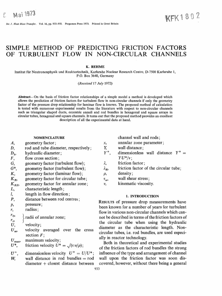 Pipe Friction Factor | PDF | Fluid Dynamics | Turbulence