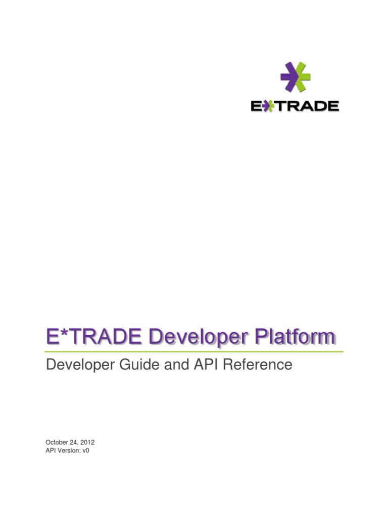 E Trade Api Technical Documentation Pdf Application Programming Interface Hypertext 