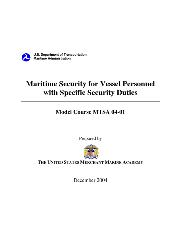 Maritime Security Training for Vessel Personnel | PDF | Security Guard ...