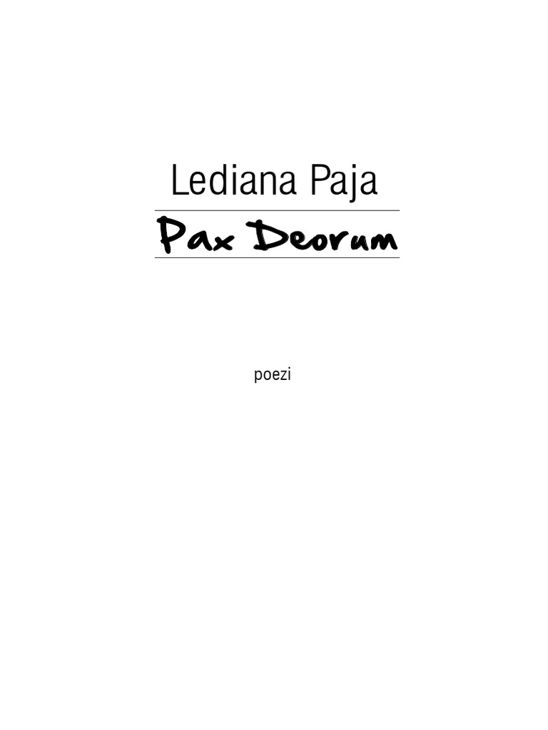 Lediana Stillo - Pax Deorum | PDF
