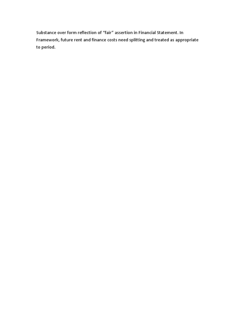 Substance Over Form Reflection | PDF | Business | Finance & Money ...