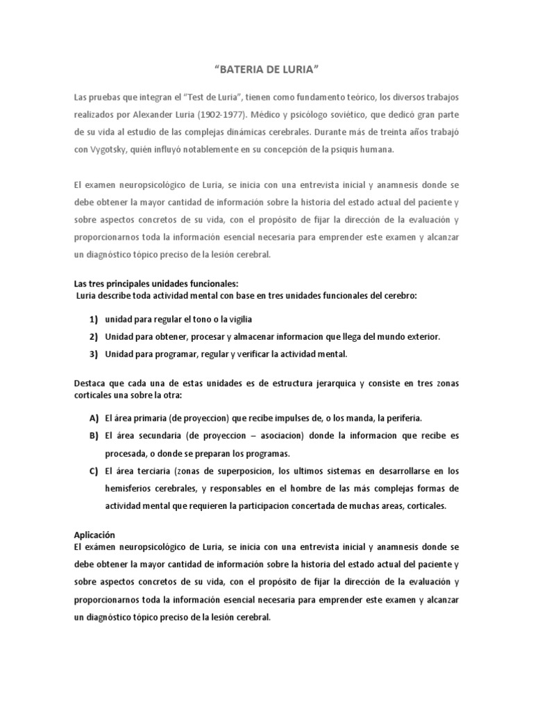 test de luria