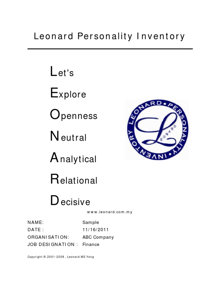Lpi Report | PDF | Extraversion And Introversion | Motivation