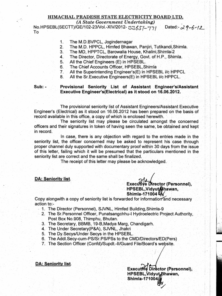 Seniority List | PDF | Academia | Academic Degree