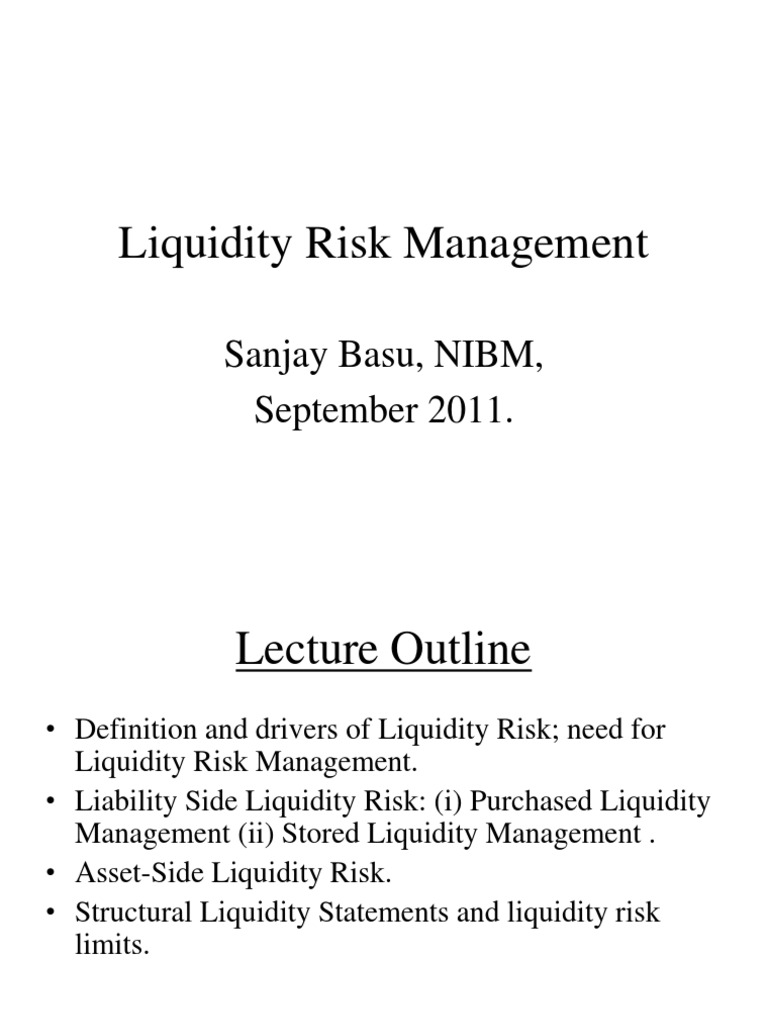 Structured Liquidity Statement | PDF | Liquidity Risk | Market Liquidity