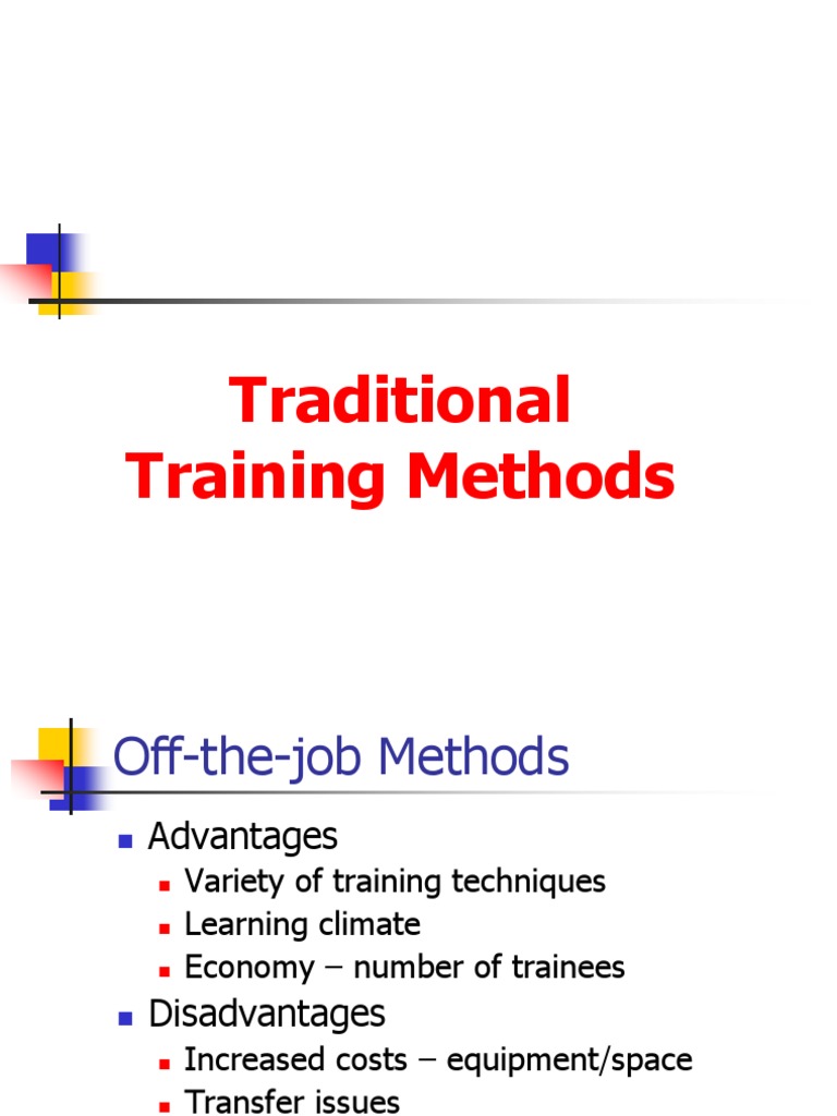 Traditional Training Methods Overview | PDF | Brainstorming | Lecture