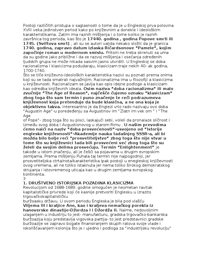 Klasicizam | PDF