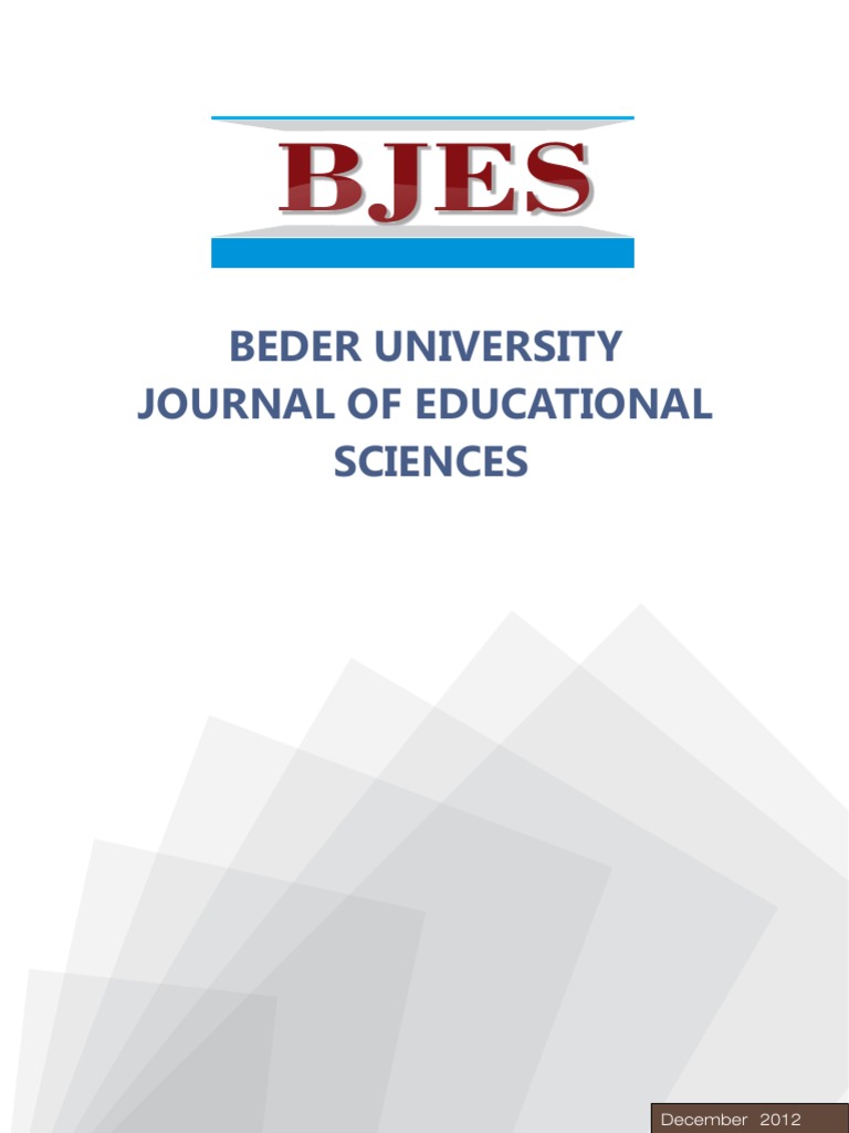 Beder University Journal of Educational Sciences. | PDF | Motivation ...
