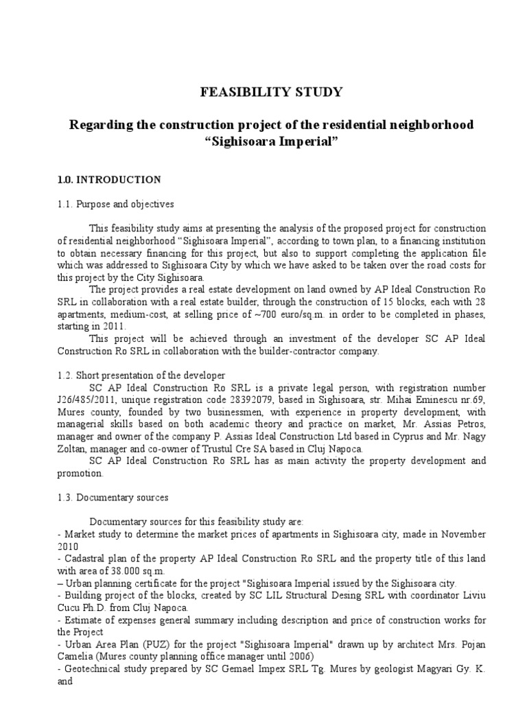 Sample Feasibility Study | PDF | Bathroom | Dividend