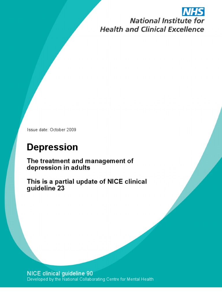 Depression Nice Guideline PDF | PDF