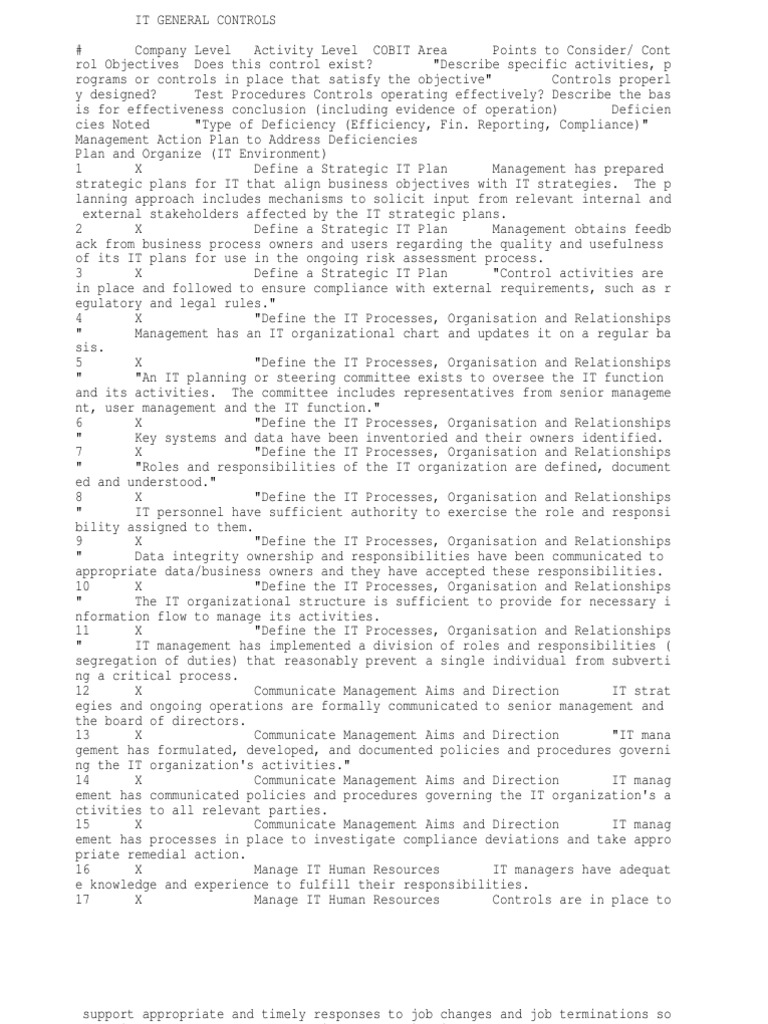 IT General Controls Questionnaire | PDF | Computer Security | Security