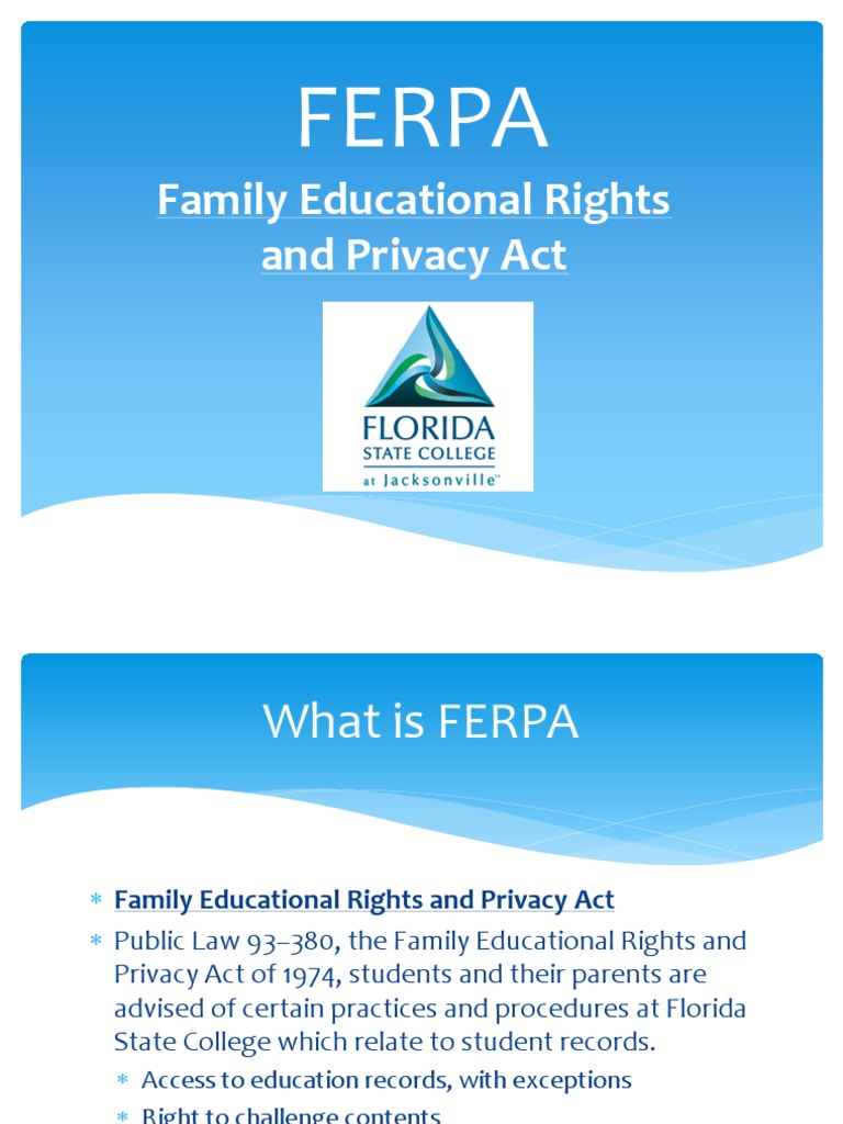 Open Campus - FERPA Training | PDF | Privacy | Virtue