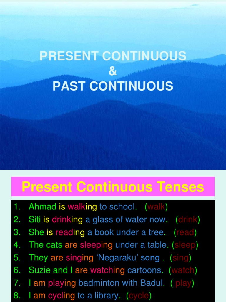 Present and Past Continuous Tenses | PDF | Language Arts & Discipline ...
