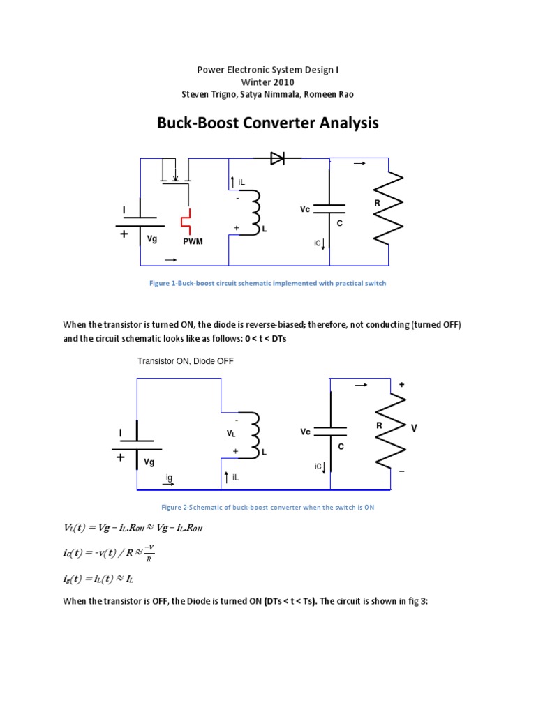 Buck-Boost Converter Analysis | PDF | Manufactured Goods | Computer Engineering