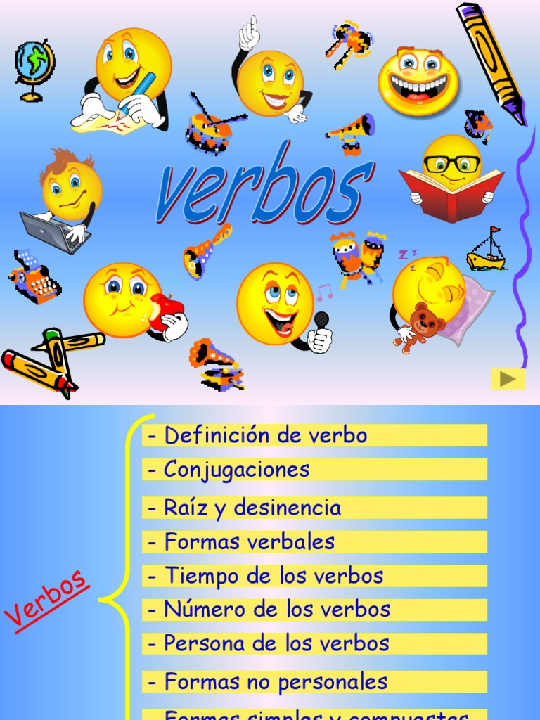 Definición y Tipos de Verbos | PDF | Verbo | Conjugación gramatical
