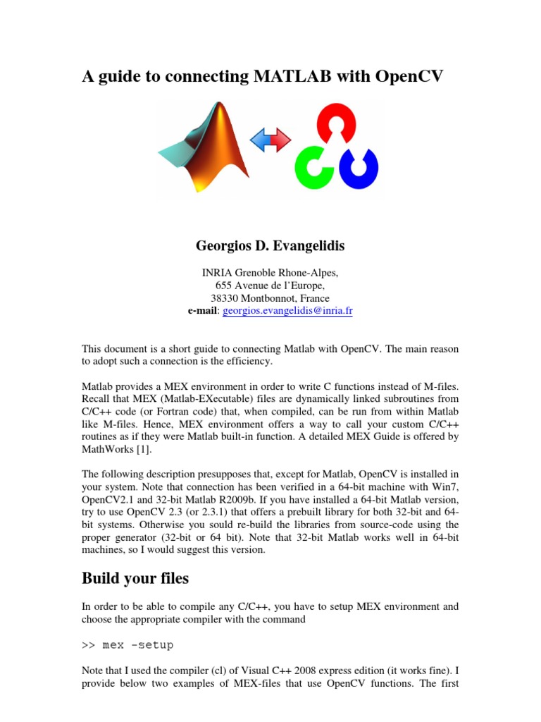 Matlab To Opencv PDF | PDF | Matlab | Parameter (Computer Programming)