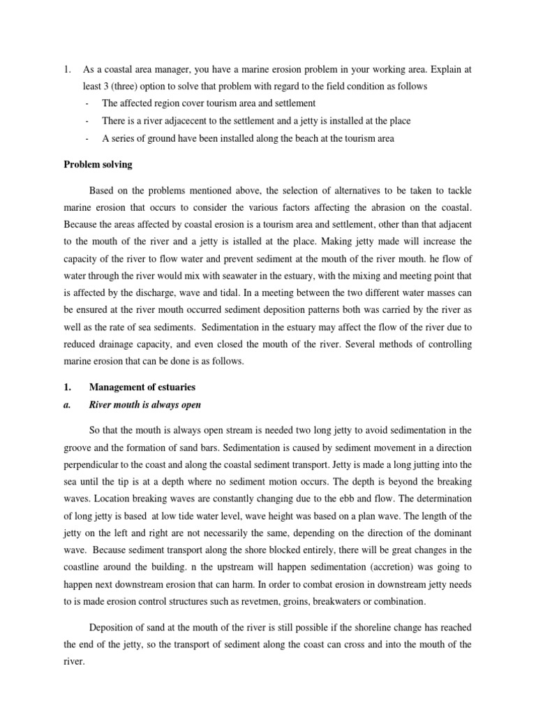 Problem Solving: A. River Mouth Is Always Open | PDF | River | Erosion