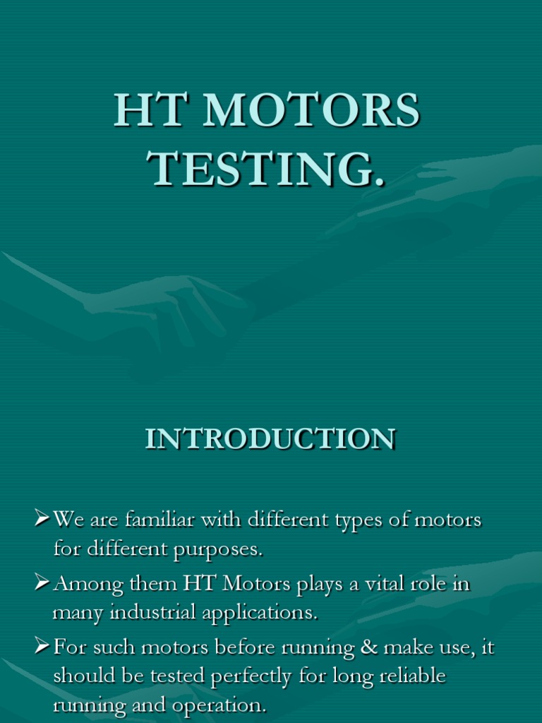 HT Motor | PDF | Voltage | Direct Current