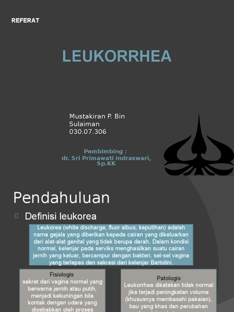 Leukorrhea (Keputihan) | PDF