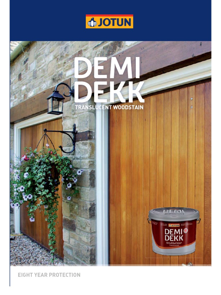 Demidekk Translucent Woodstain Guide | PDF | Paint | Lumber