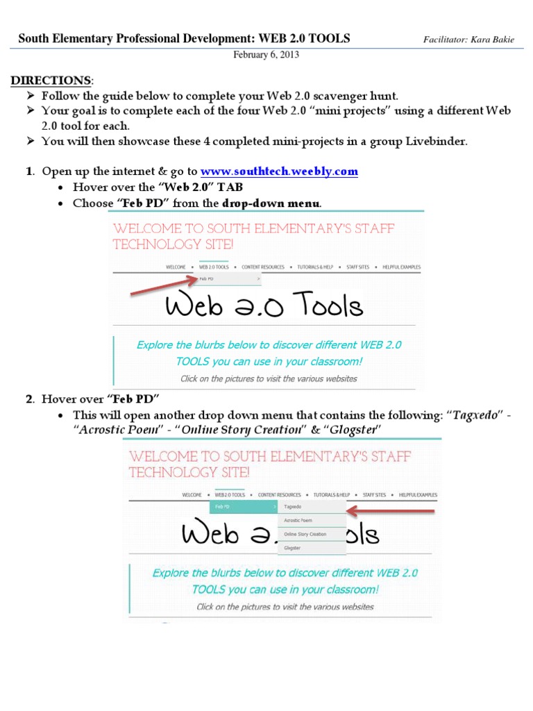 Scavenger Hunt Directions | PDF | Home Page | Websites
