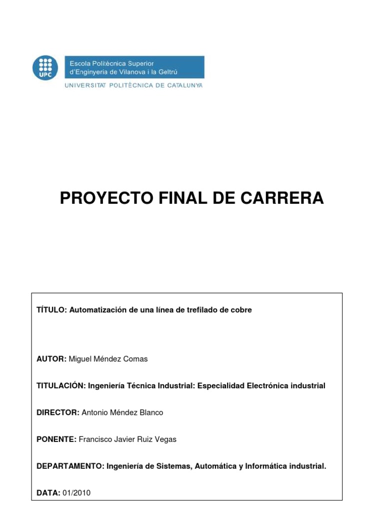 MEMORIA Control de Velocidad PLC | PDF | Automatización | Cobre