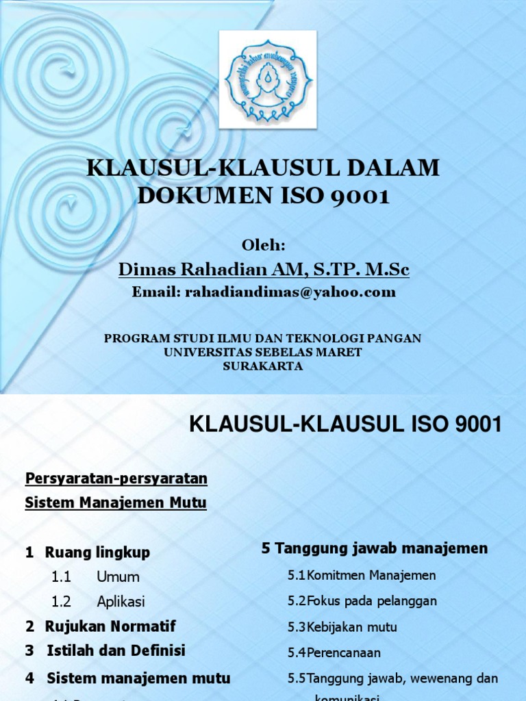Klausul Utama ISO 9001:2015 | PDF | Teknologi & Rekayasa