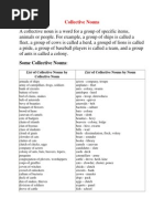 Collective Nouns for Sea Animals | PDF | Fish | Zoology