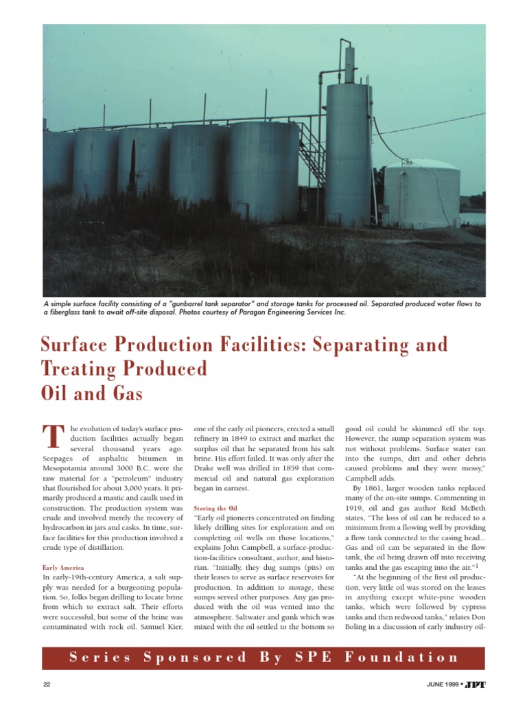 Surface Production Facilities: Separating and Treating Produced Oil and ...