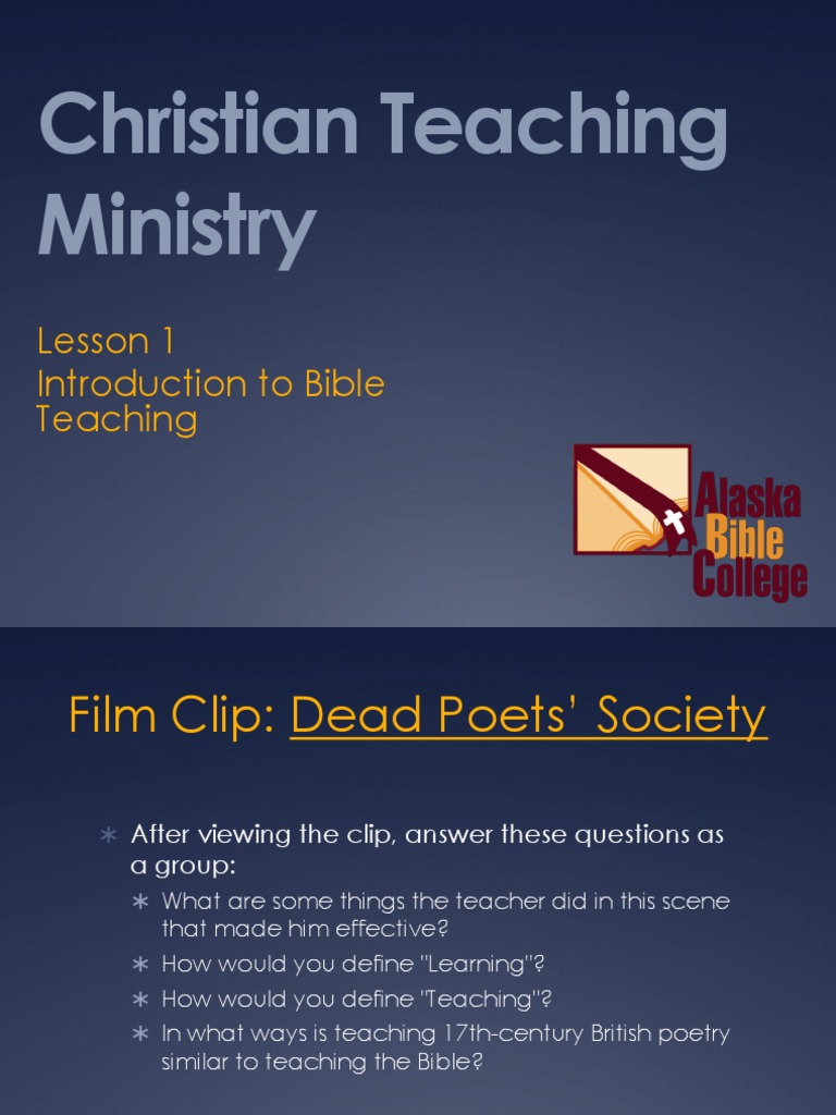 1 Introduction To Bible Teaching | PDF
