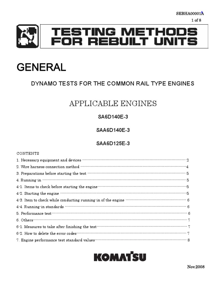 Dynamo Testing for Common Rail Engines | PDF | Engines | Horsepower